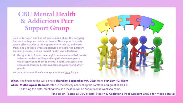 Mental Health & Addictions Peer Support Group Program Established at ...